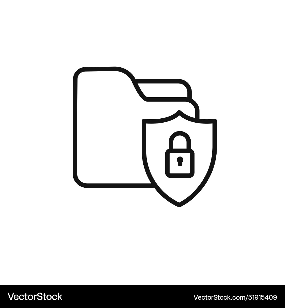 Data Protection Icon Set Collection For Web Vector Image