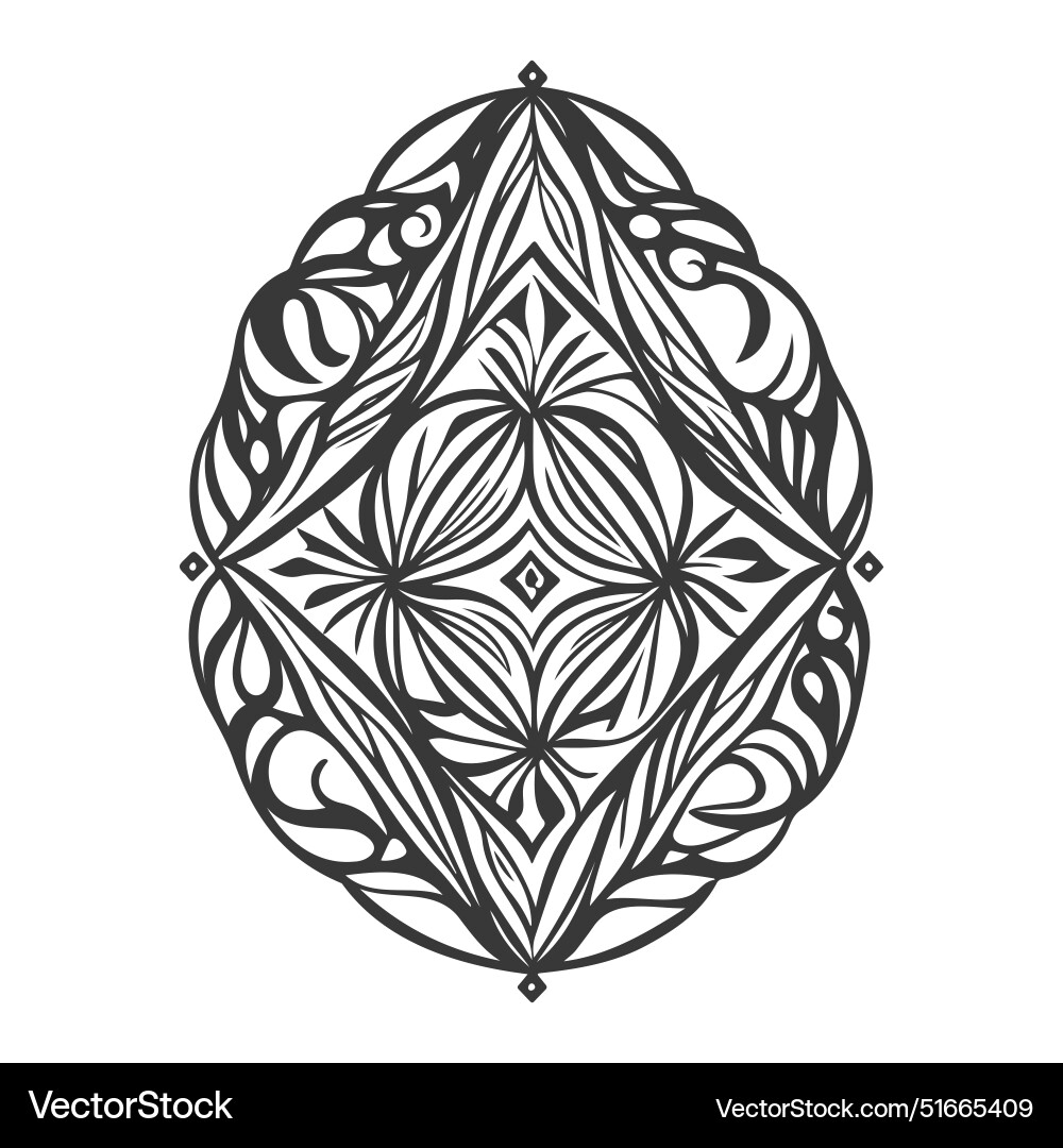 Diamond pattern ornament batik design grey Vector Image