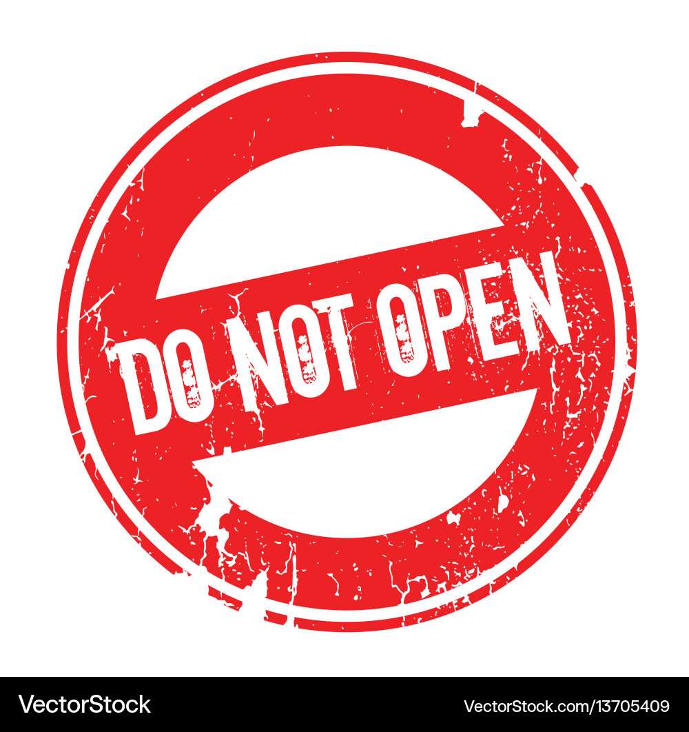 Do not open rubber stamp Royalty Free Vector Image