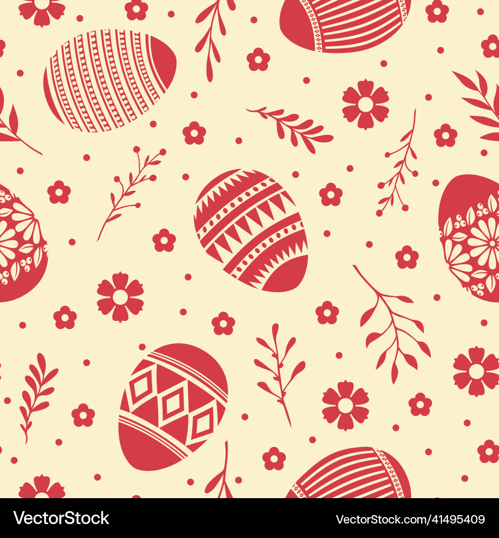 Easter decorative background pattern seamless Vector Image
