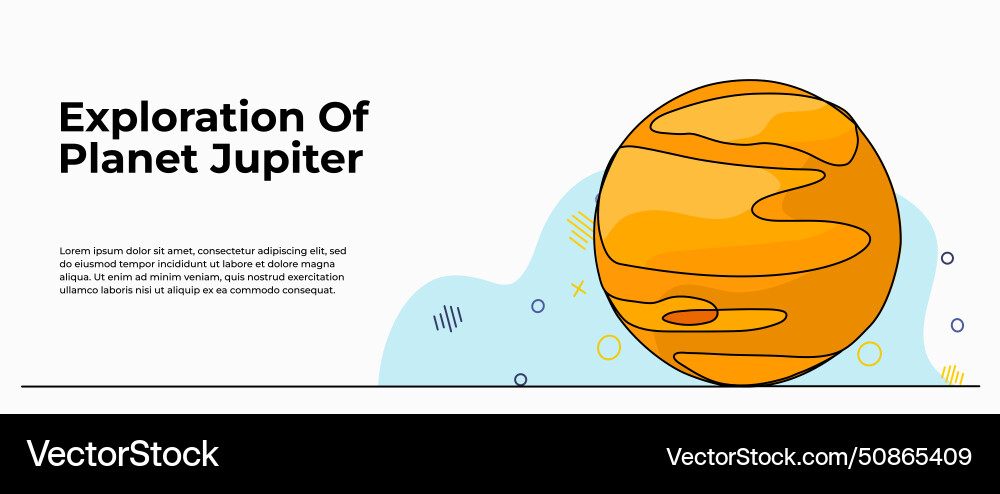 Exploration of planet jupiter Royalty Free Vector Image
