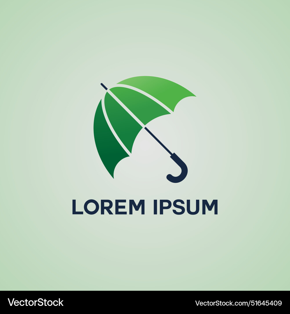 Insurance logo with umbrella concept Royalty Free Vector