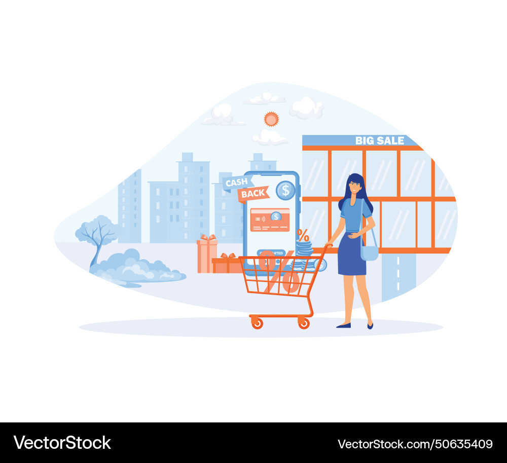 Loyalty program cash back bonuses stack of coins Vector Image