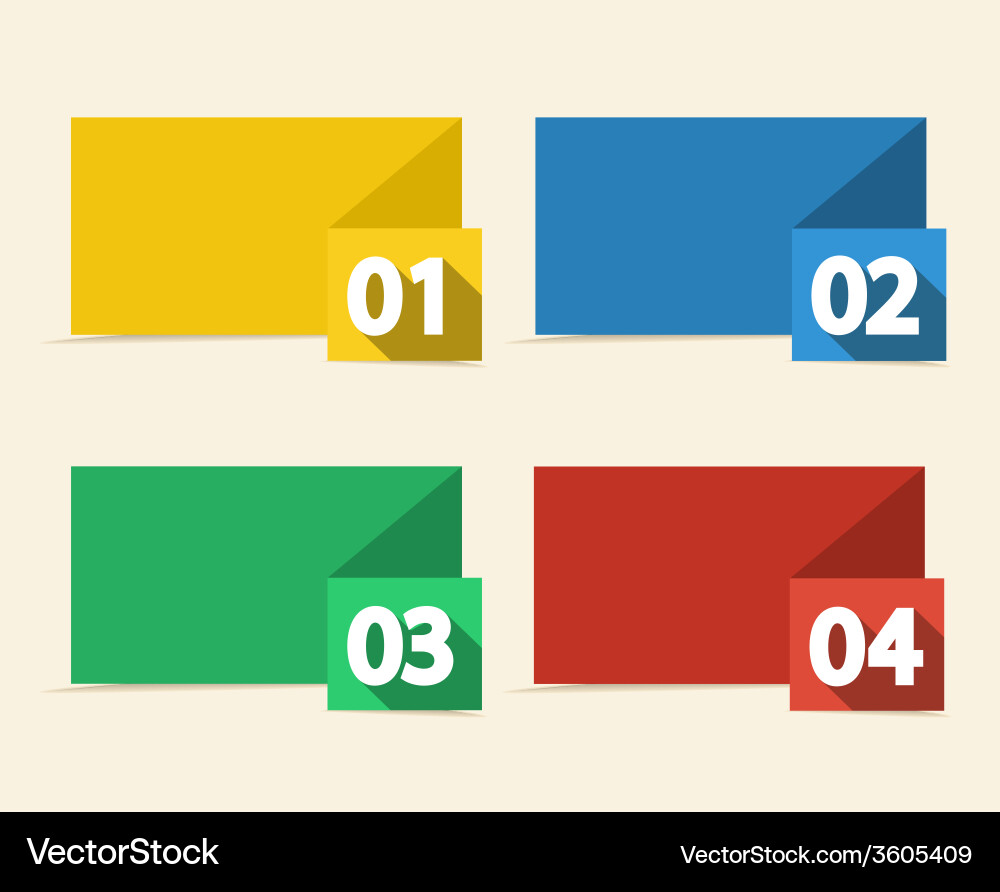 Numbered banners Royalty Free Vector Image - VectorStock