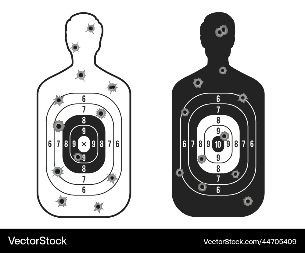 Target with Human Silhouette Royalty Free Vector Image