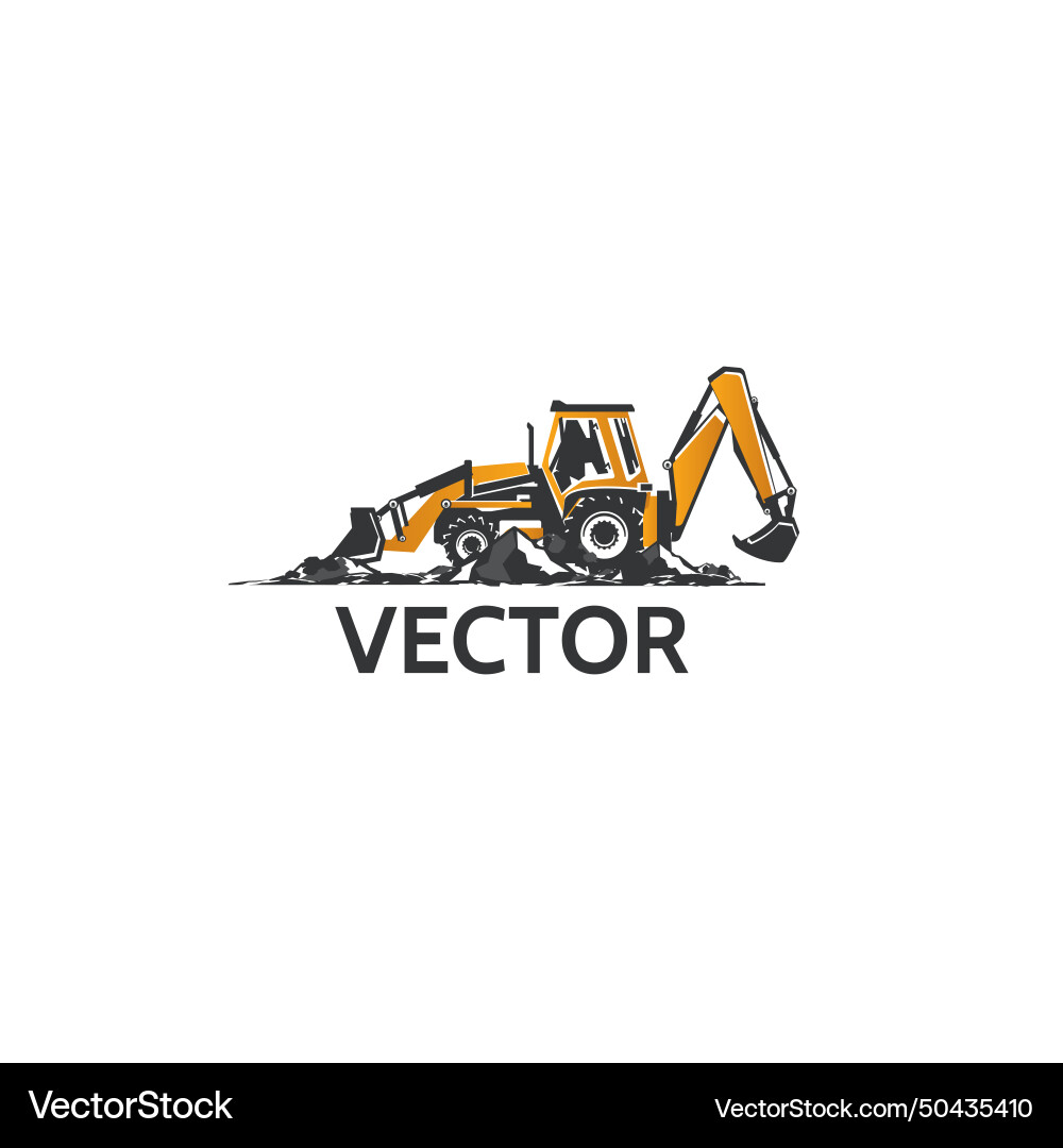 Backhoe tractor Royalty Free Vector Image - VectorStock