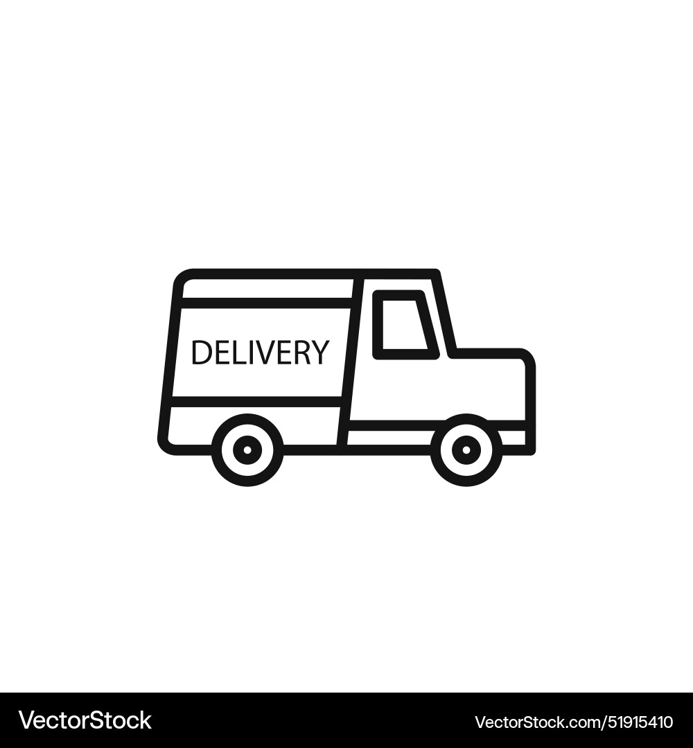 Delivery truck icon set collection for web Vector Image