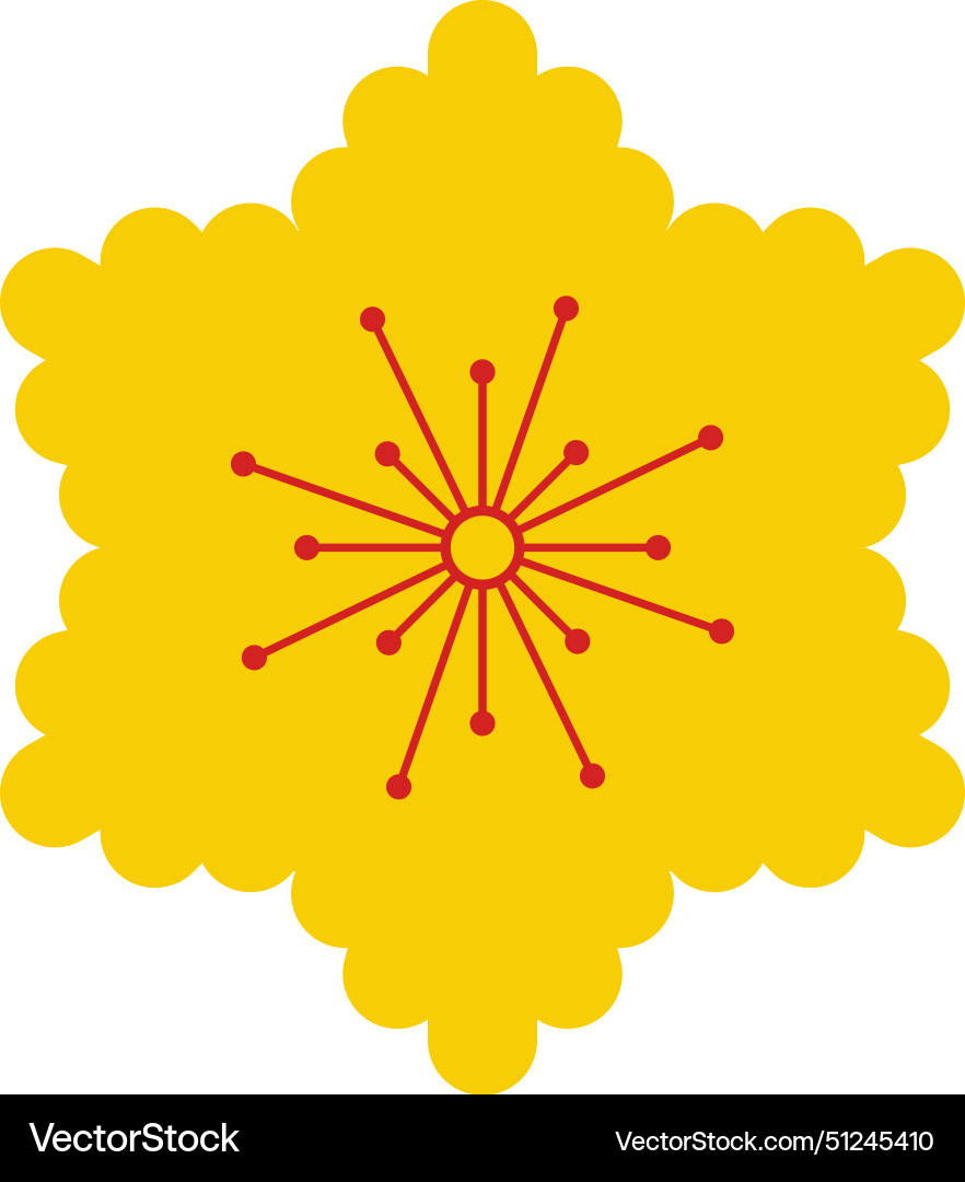 Graphic chinese flower cartoon Royalty Free Vector Image