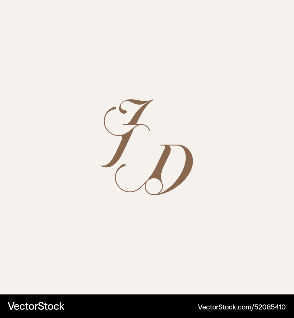Luxury and elegant initial monogram logo letter Vector Image