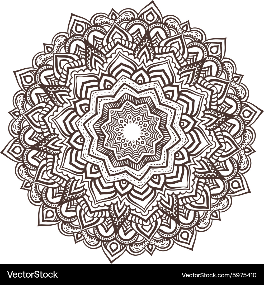 Mandala ornament Royalty Free Vector Image - VectorStock