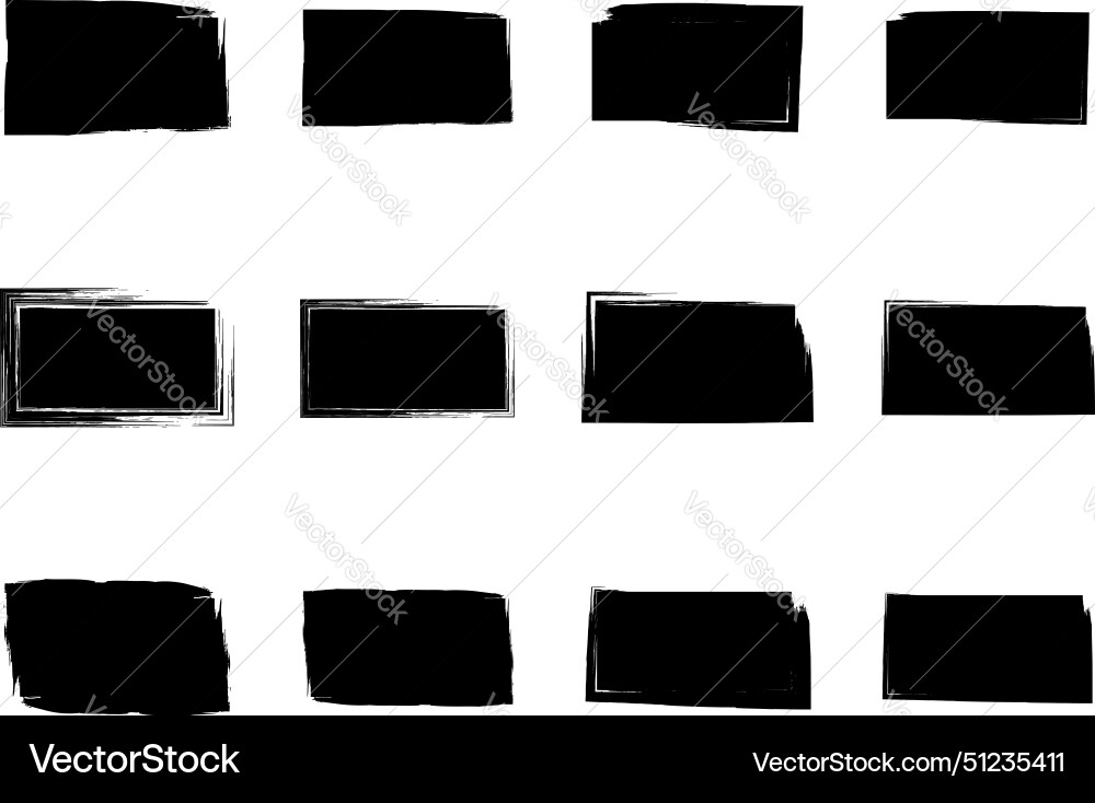 Horizontal rectangle shape filled bold Royalty Free Vector