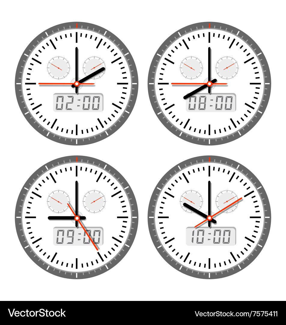 Movements and watches Royalty Free Vector Image
