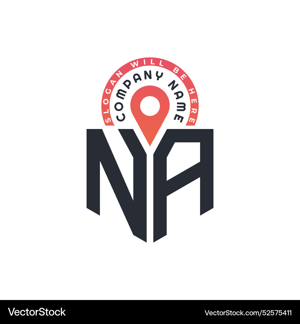 Na location logo design for human resources Vector Image