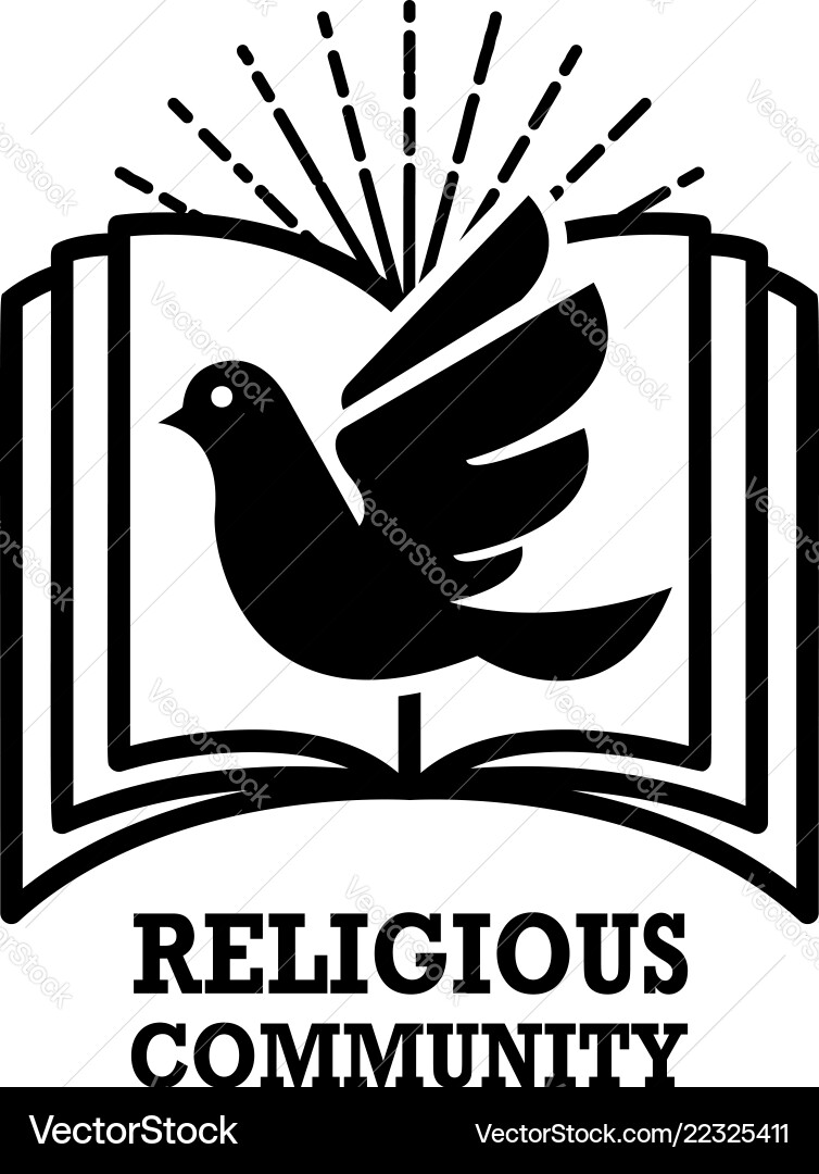 Religious community emblem template with holy Vector Image