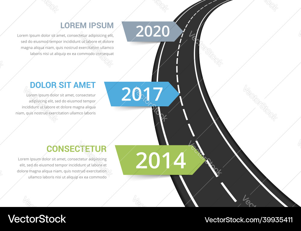 Road infographics Royalty Free Vector Image - VectorStock