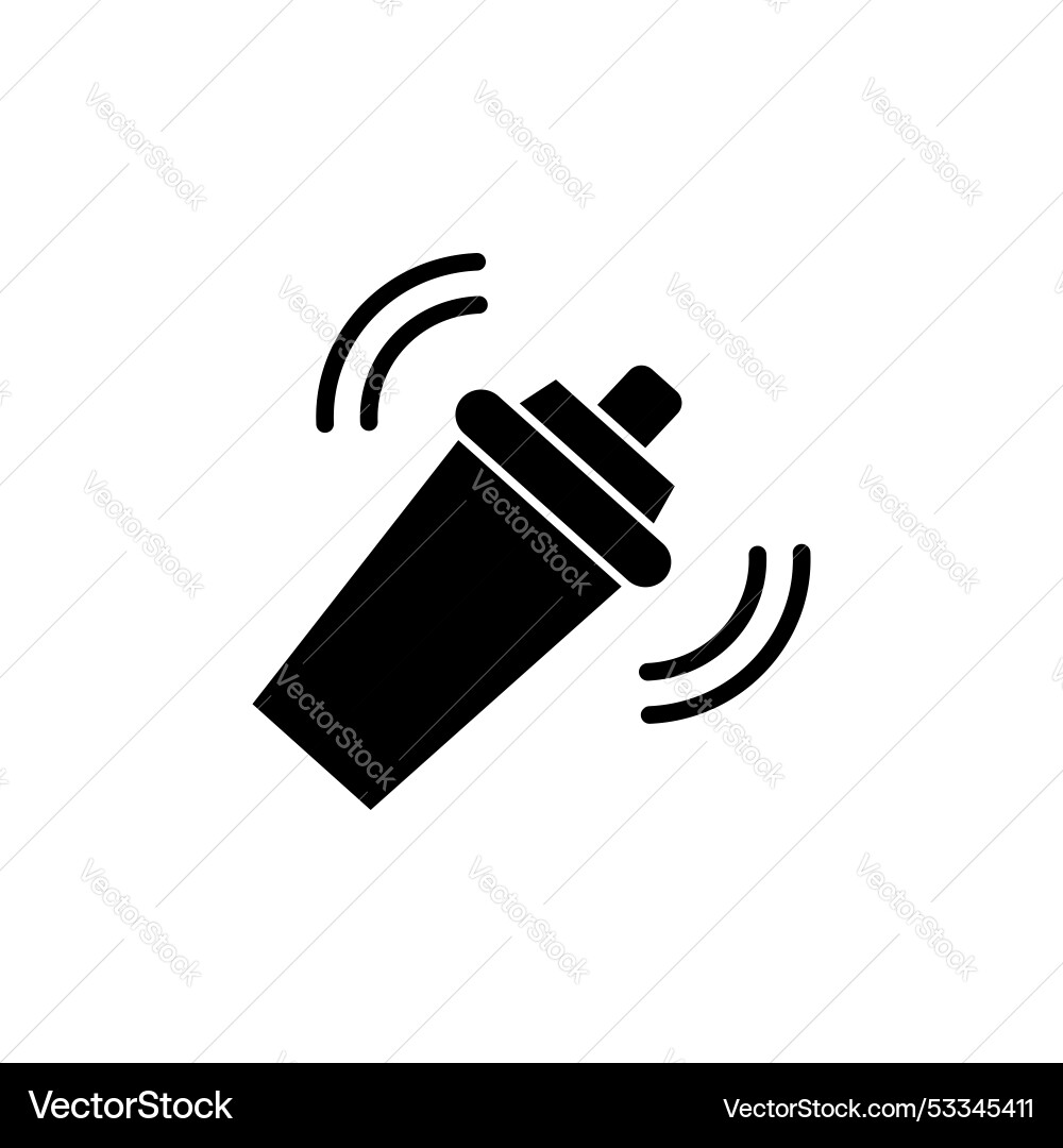 Shaker line icon isolated on white background Vector Image