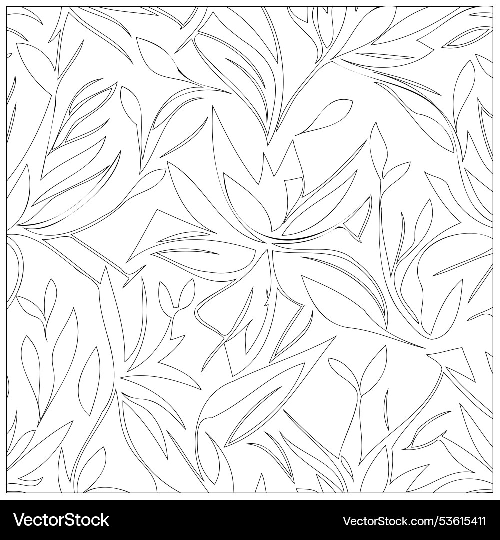 Tumpal flower pattern outline sketch Royalty Free Vector