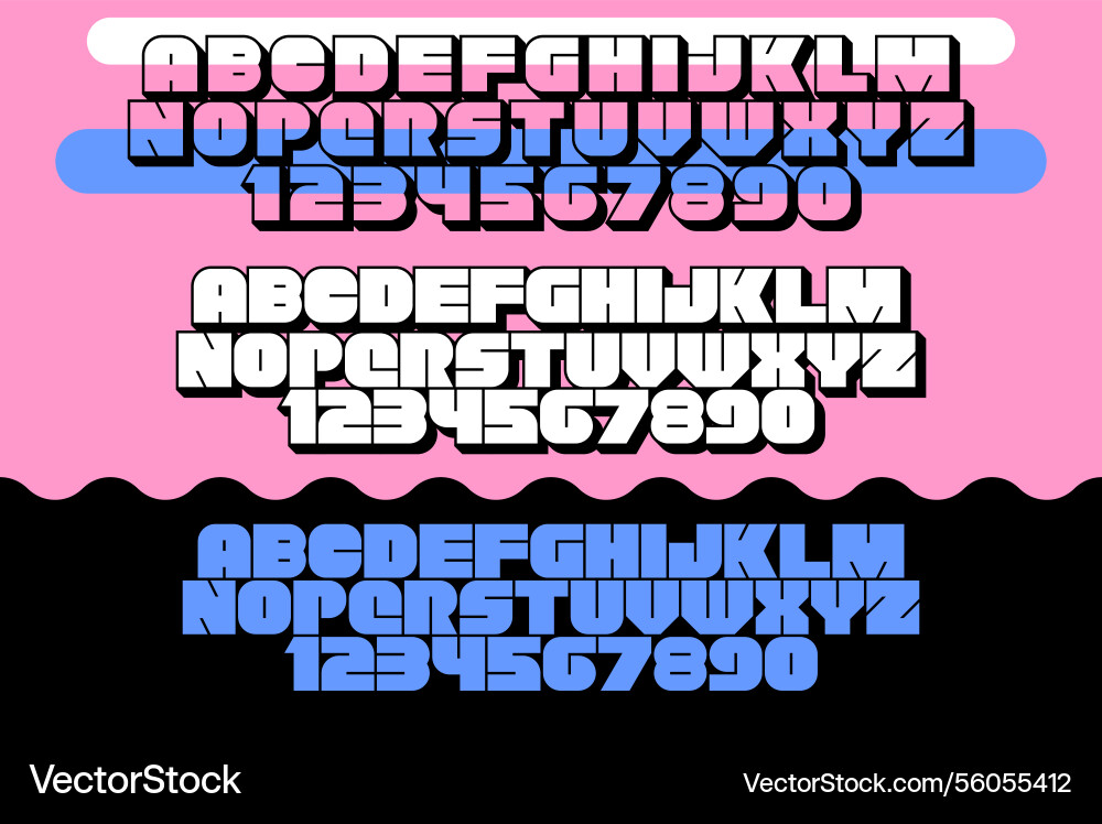 Bold font Royalty Free Vector Image - VectorStock