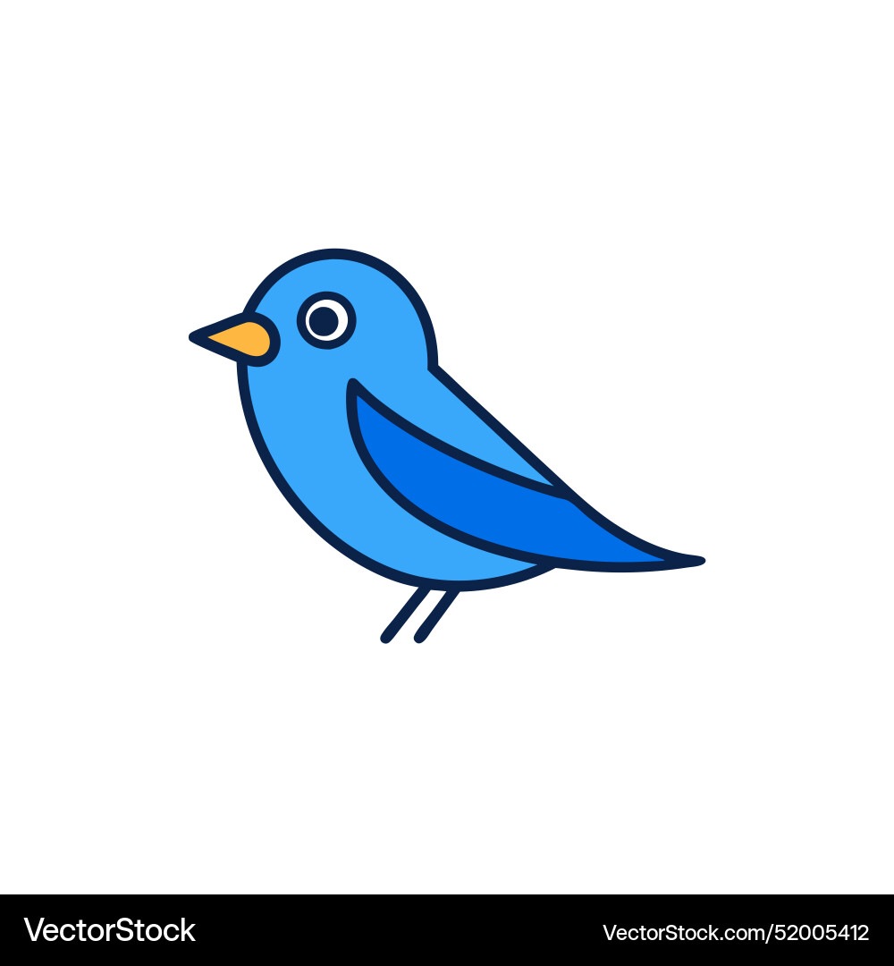 Eastern bluebird bird looks icon Royalty Free Vector Image