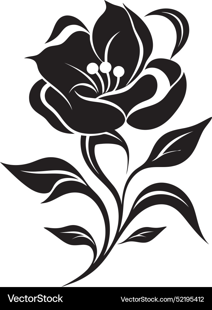 Floral elegance a garden in arta vec Royalty Free Vector