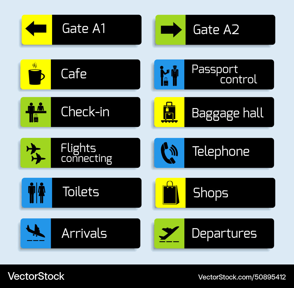 Guide signs set of iso prohibited actions Vector Image