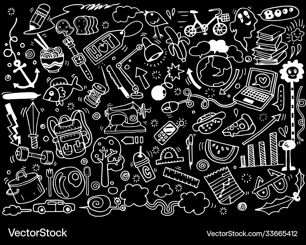 Hand drawing doodle Royalty Free Vector Image - VectorStock