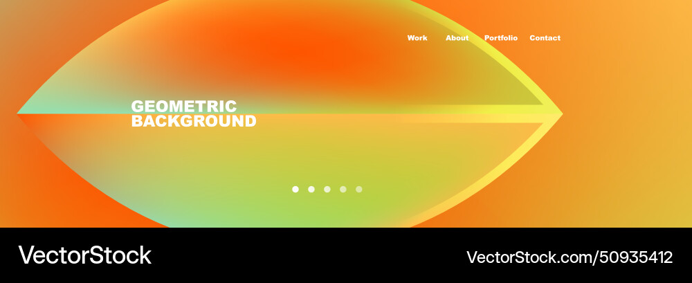 Minimal geometric web site page template design Vector Image