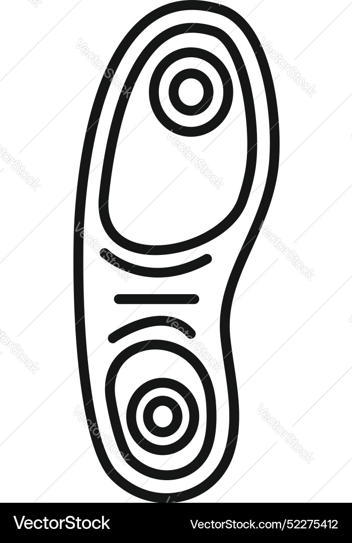 Orthopedic insole providing arch support Vector Image