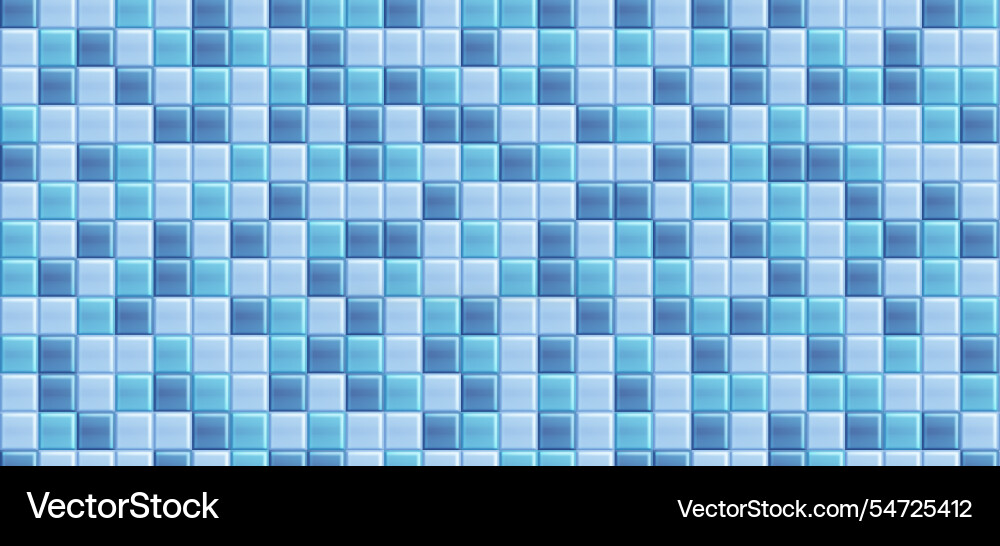 Pool wall texture mosaic seamless tile pattern Vector Image
