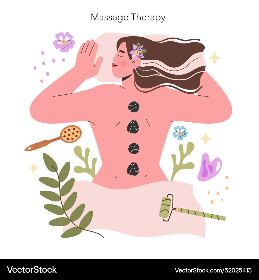Alternative medicine flat Royalty Free Vector Image