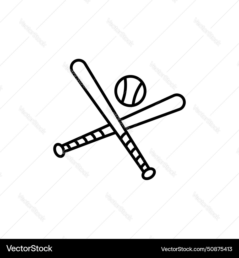 Baseball icon set american sport play Royalty Free Vector