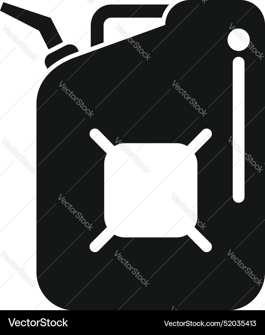 Black jerrycan icon showing dangerous flammable Vector Image