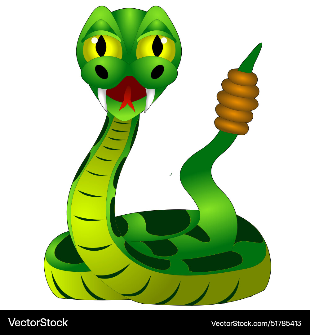 Cartoon reptile snake Royalty Free Vector Image