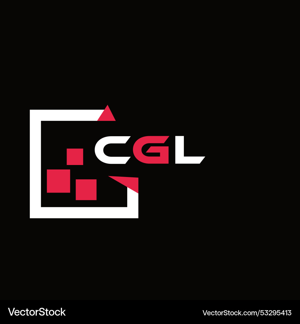 Cgl creative minimalist letter logo unique Vector Image