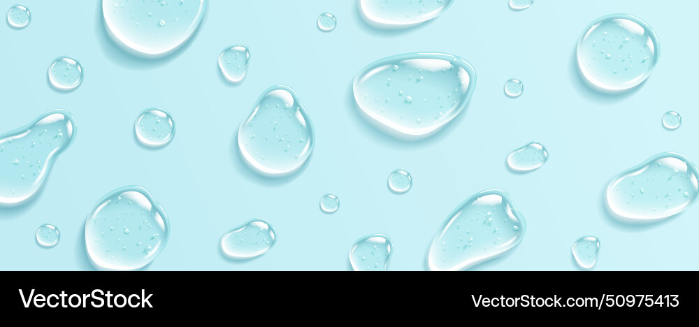 Collagen gel drops realistic set Royalty Free Vector Image