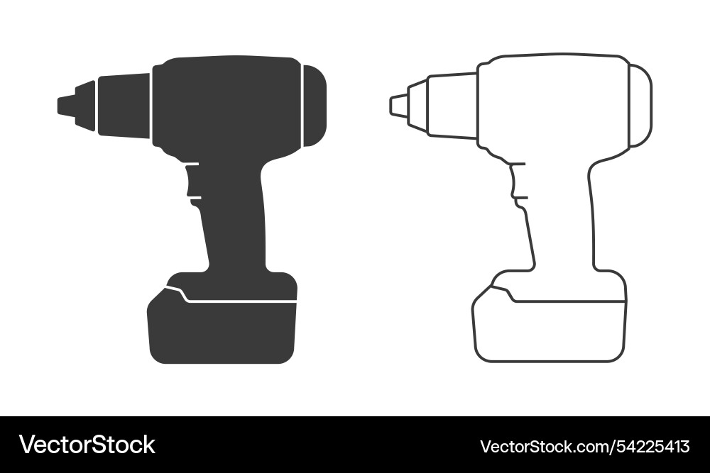 Cordless impact wrench driver icon symbol shape Vector Image