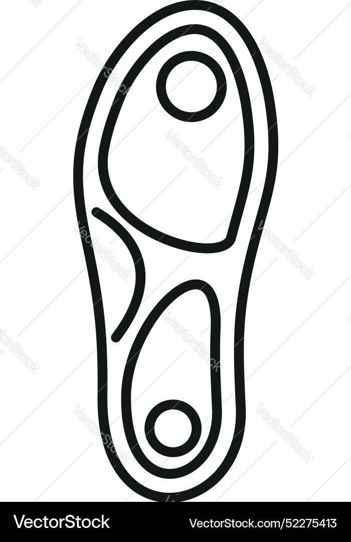 Orthopedic insole for shoes providing support Vector Image