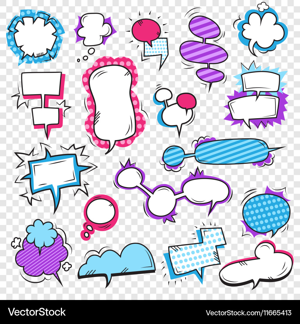 Pop art bubbles set Royalty Free Vector Image - VectorStock