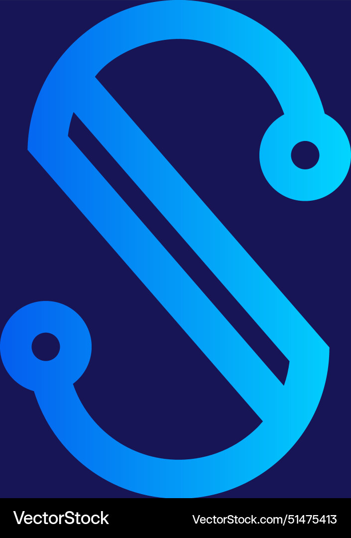 S letter tech logo Royalty Free Vector Image - VectorStock