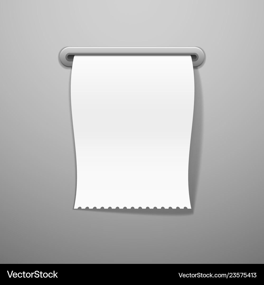 Sale receipt blank paper check template print Vector Image