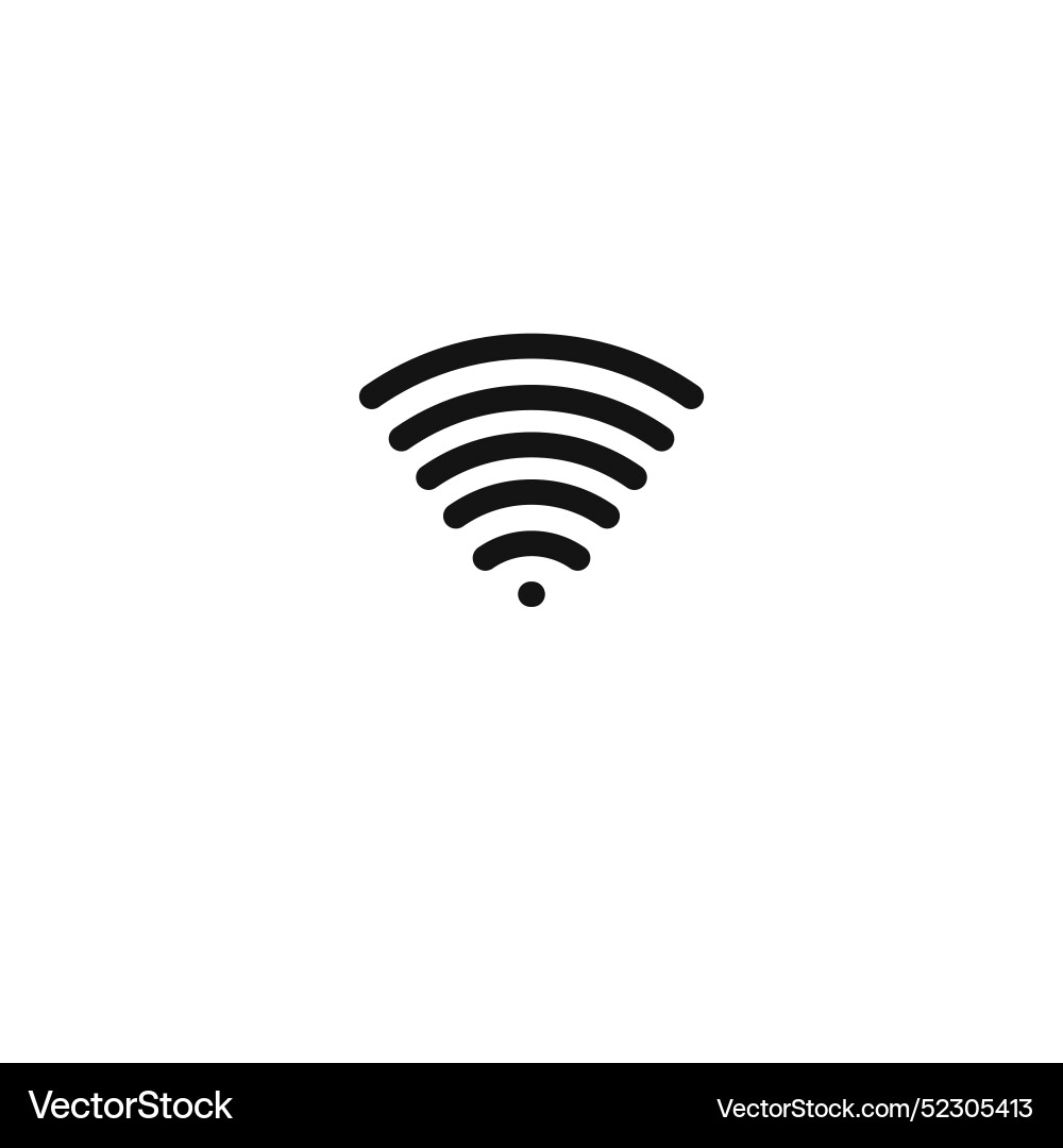 Wifi icon outline collection in black Royalty Free Vector