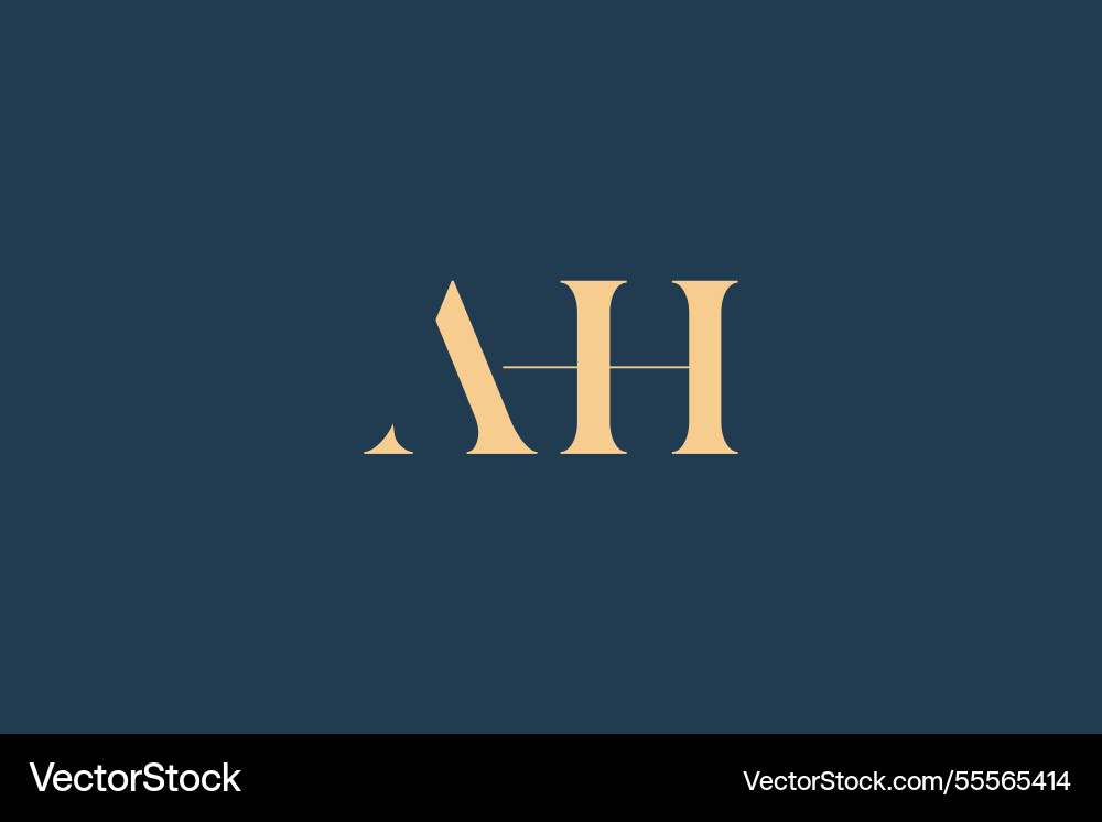 Ahh abstract letter logo design Royalty Free Vector Image