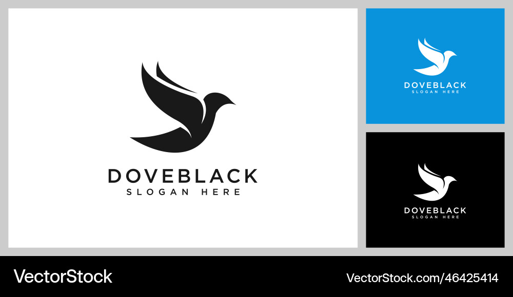 Dove logo design template Royalty Free Vector Image