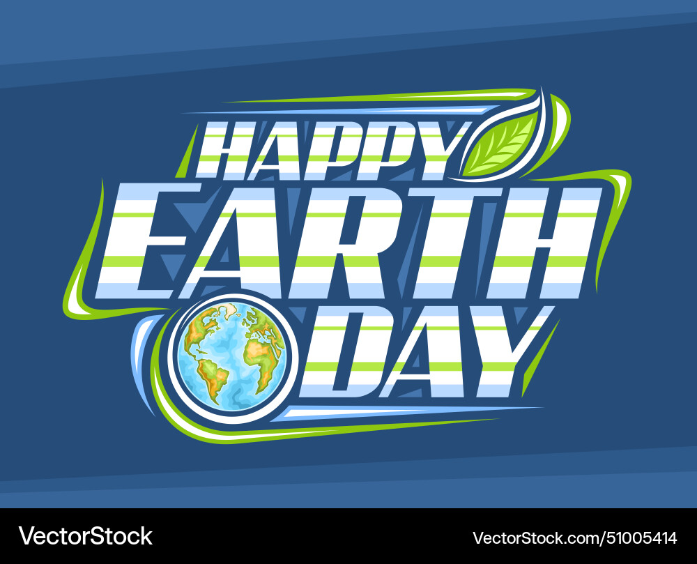 Logo for earth day Royalty Free Vector Image - VectorStock