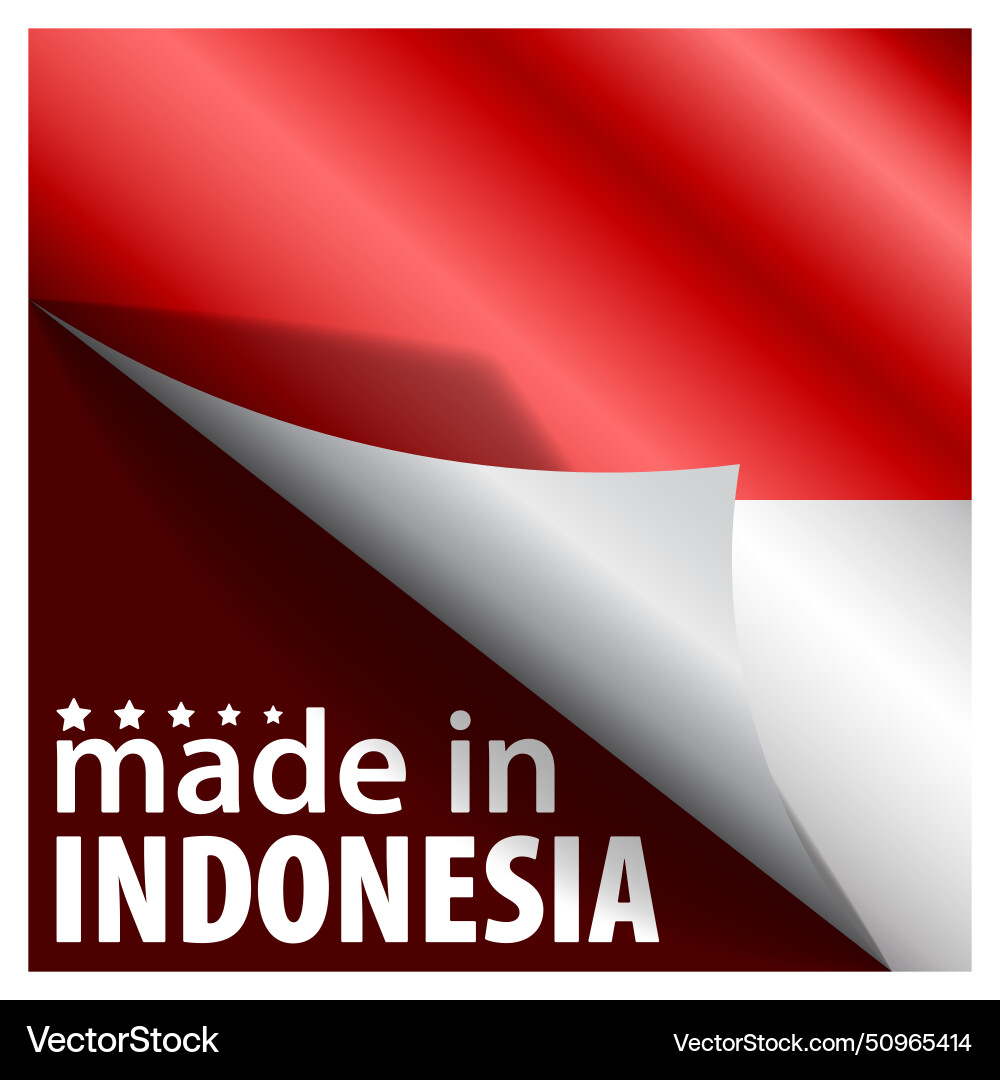 Made in indonesia graphic and label Royalty Free Vector
