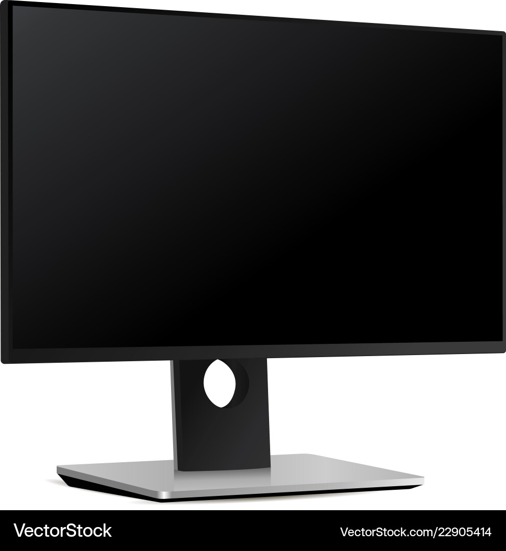 Monitor screen isolated Royalty Free Vector Image