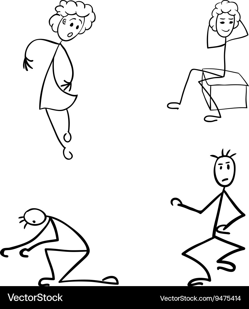 Stick figures Royalty Free Vector Image - VectorStock