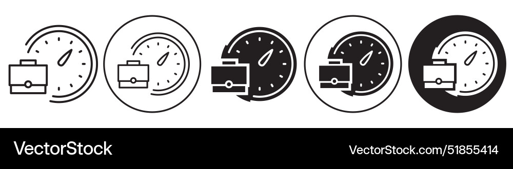 Work day icon set collection for web Royalty Free Vector