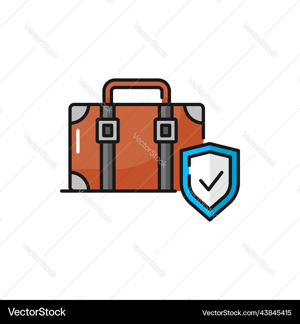 Baggage protection security travel bag insurance Vector Image
