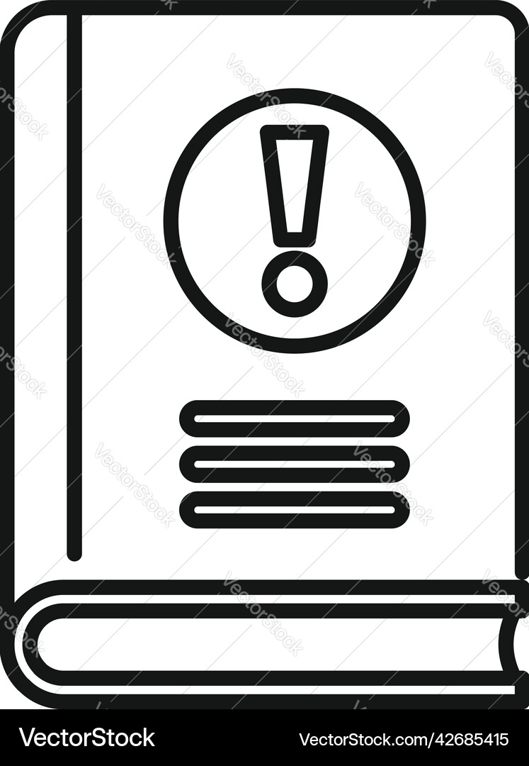 Book solution icon outline business Royalty Free Vector